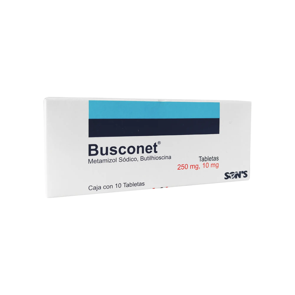 BUSCONET 250/10 mg 10 Tabletas | Farmaenvios